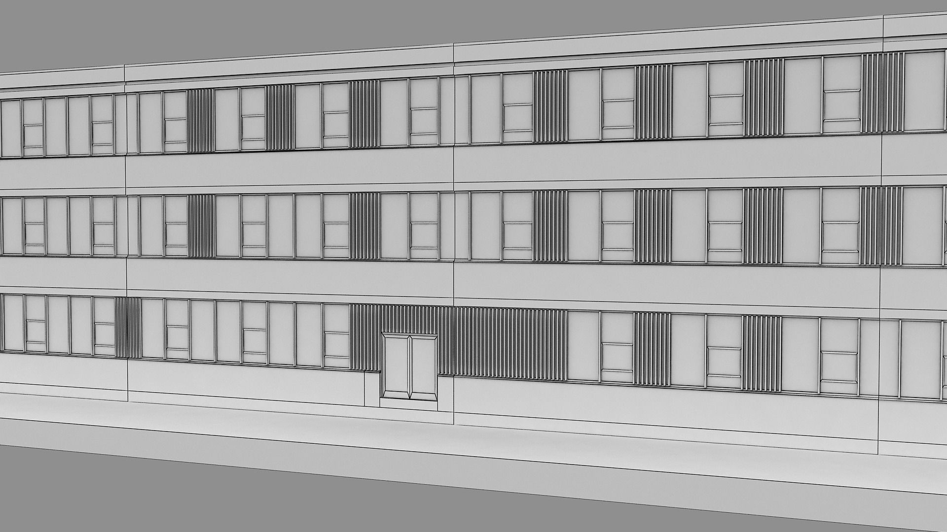 3D model Realistic European City Block Building 33 VR / AR / low-poly ...