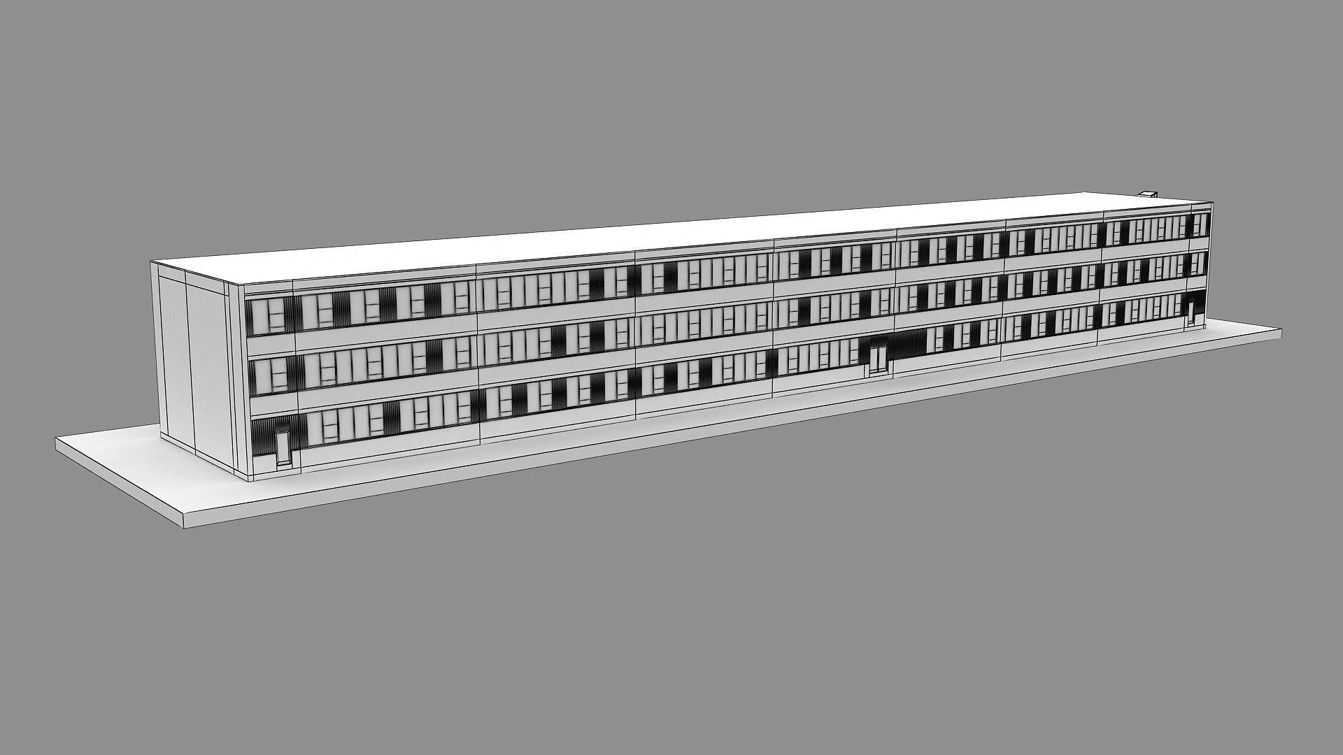 3D model Realistic European City Block Building 33 VR / AR / low-poly ...