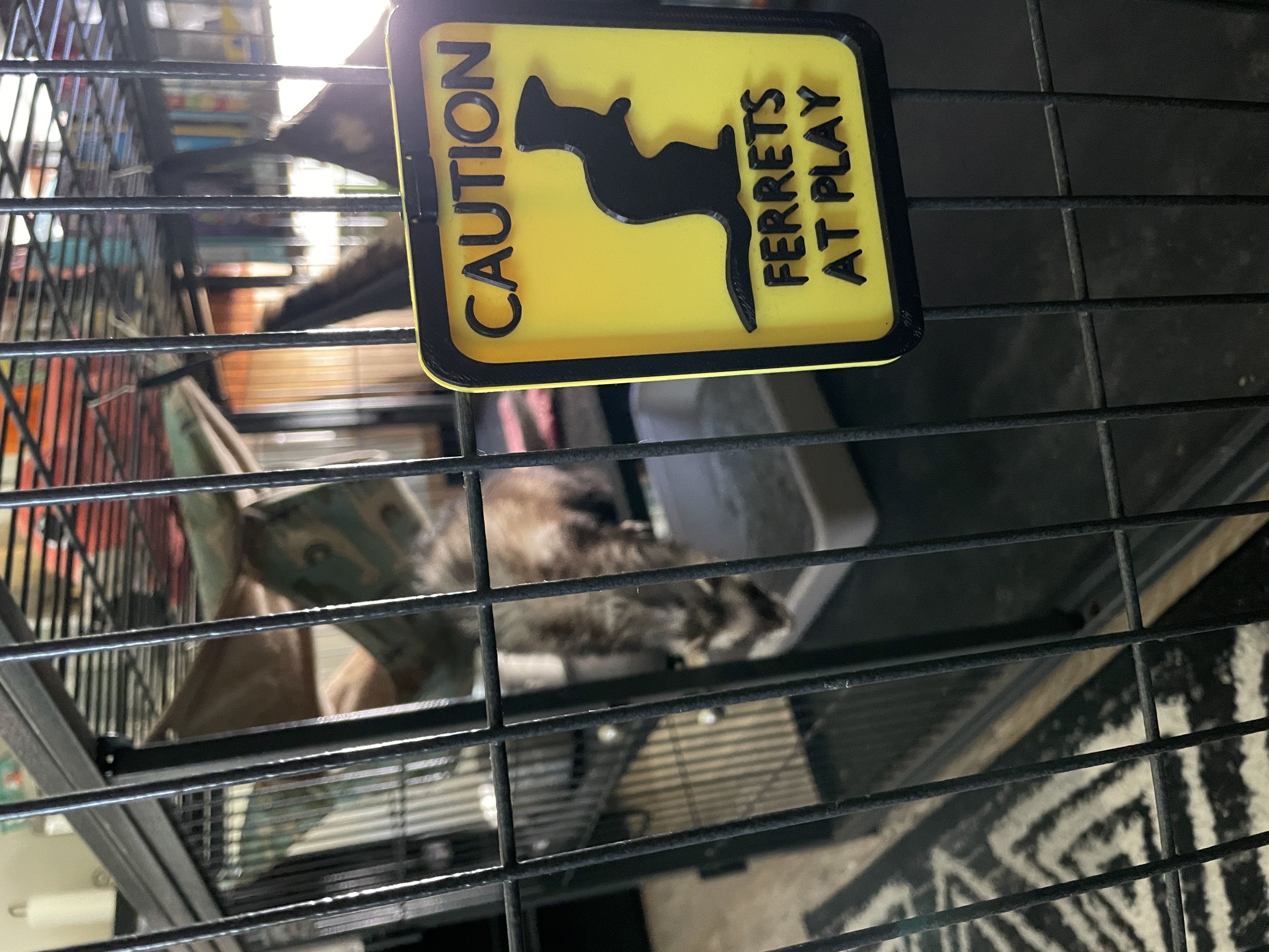 Ferrets At Play Sign 3D model 3D printable | CGTrader