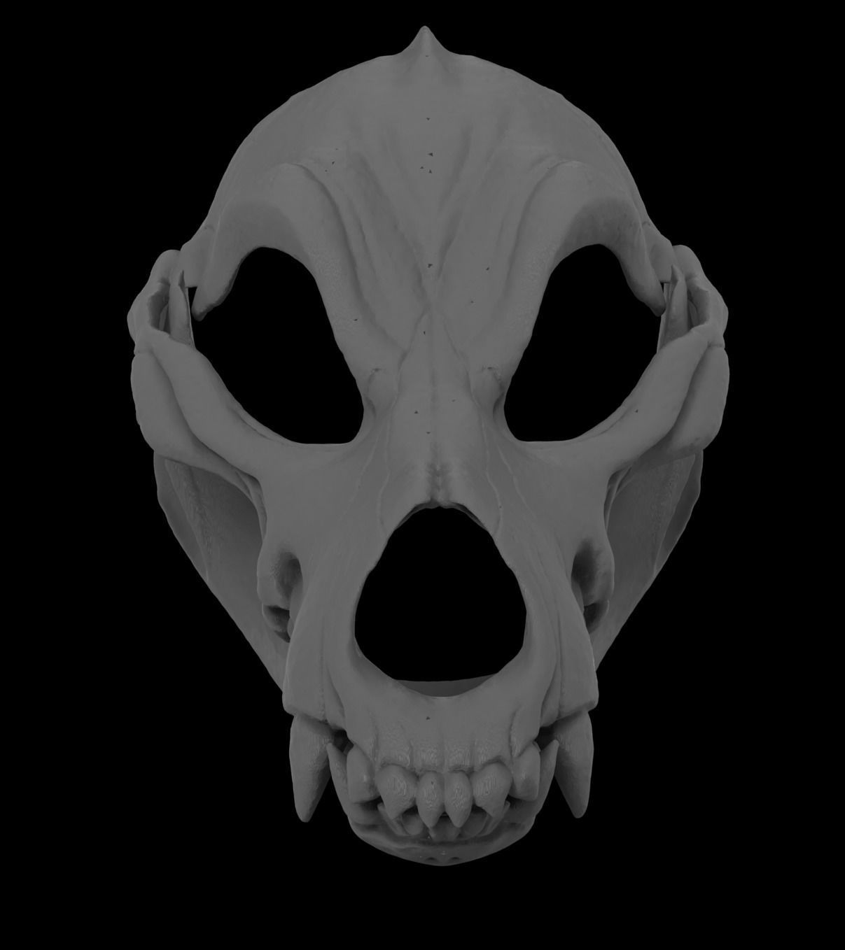 Articulated Wolf Skull Mask 3D model 3D printable | CGTrader