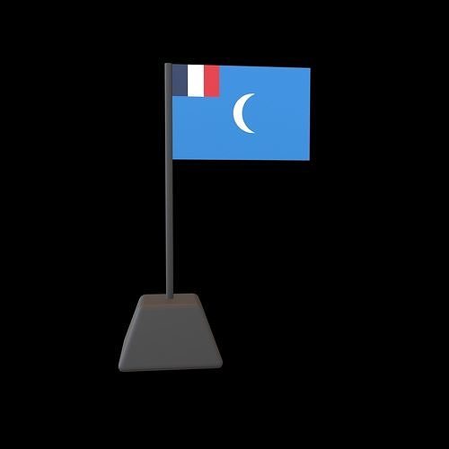 3D model Flag of the French Mandate of Syria 1920 v1 001 VR / AR / low ...