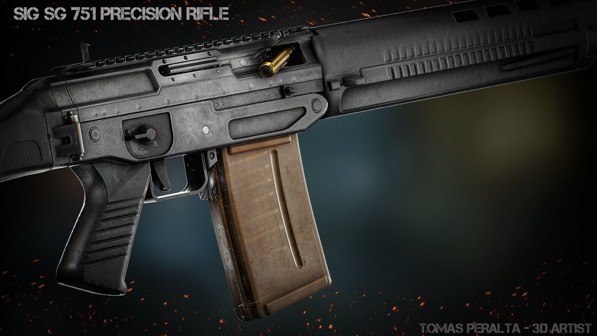 3D model SIG 751 Precision Rifle VR / AR / low-poly | CGTrader