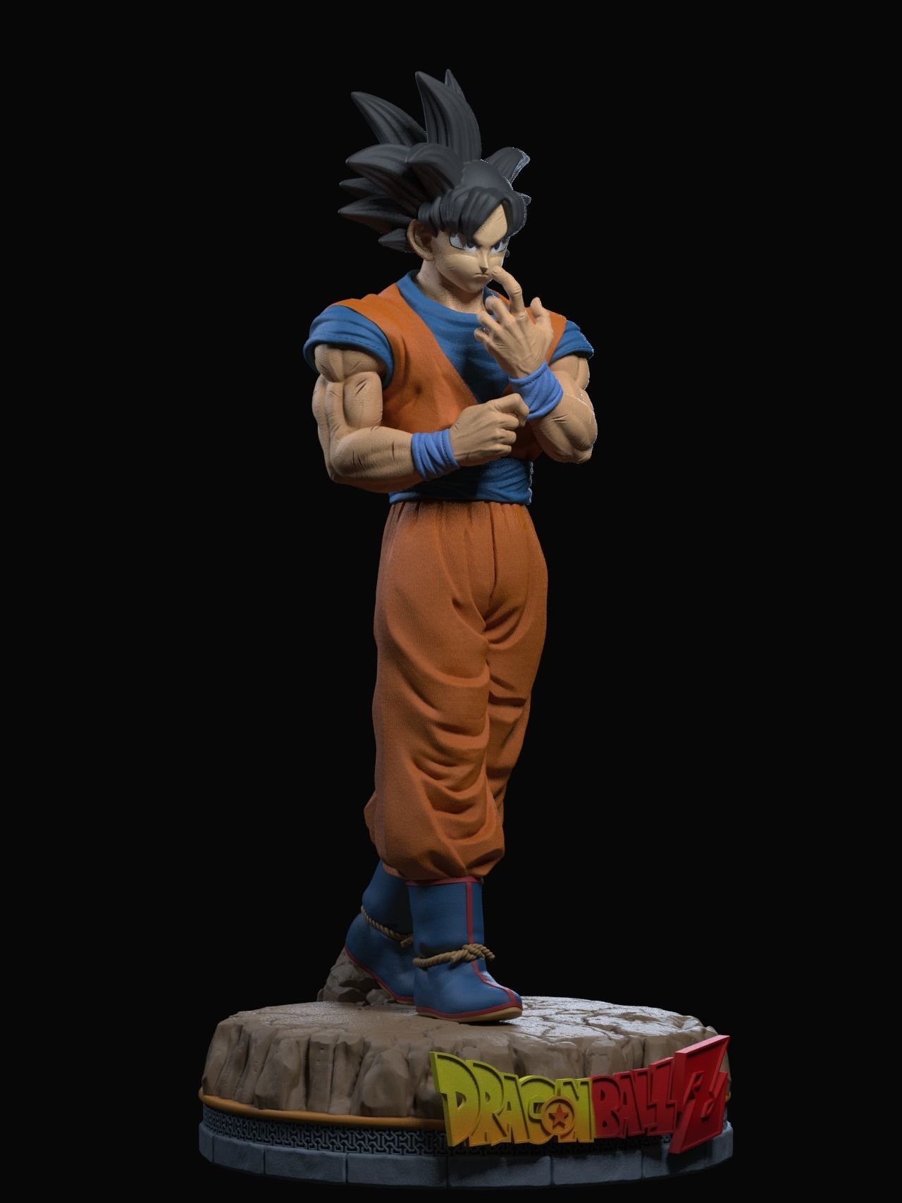DBZ Goku and Goku SSJ2 Statue 3D 3D model 3D printable | CGTrader