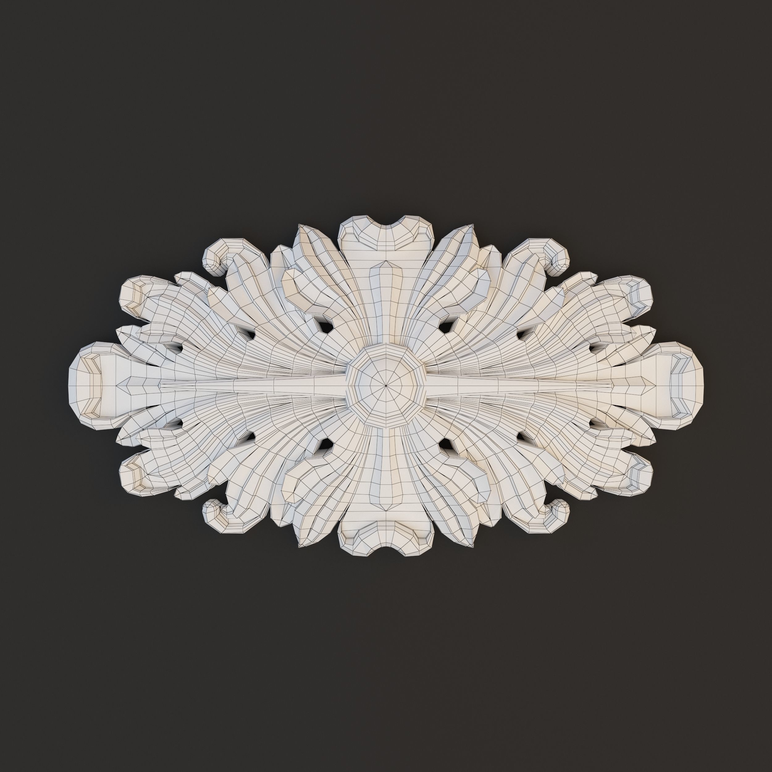 Rosette ellips 3D model | CGTrader