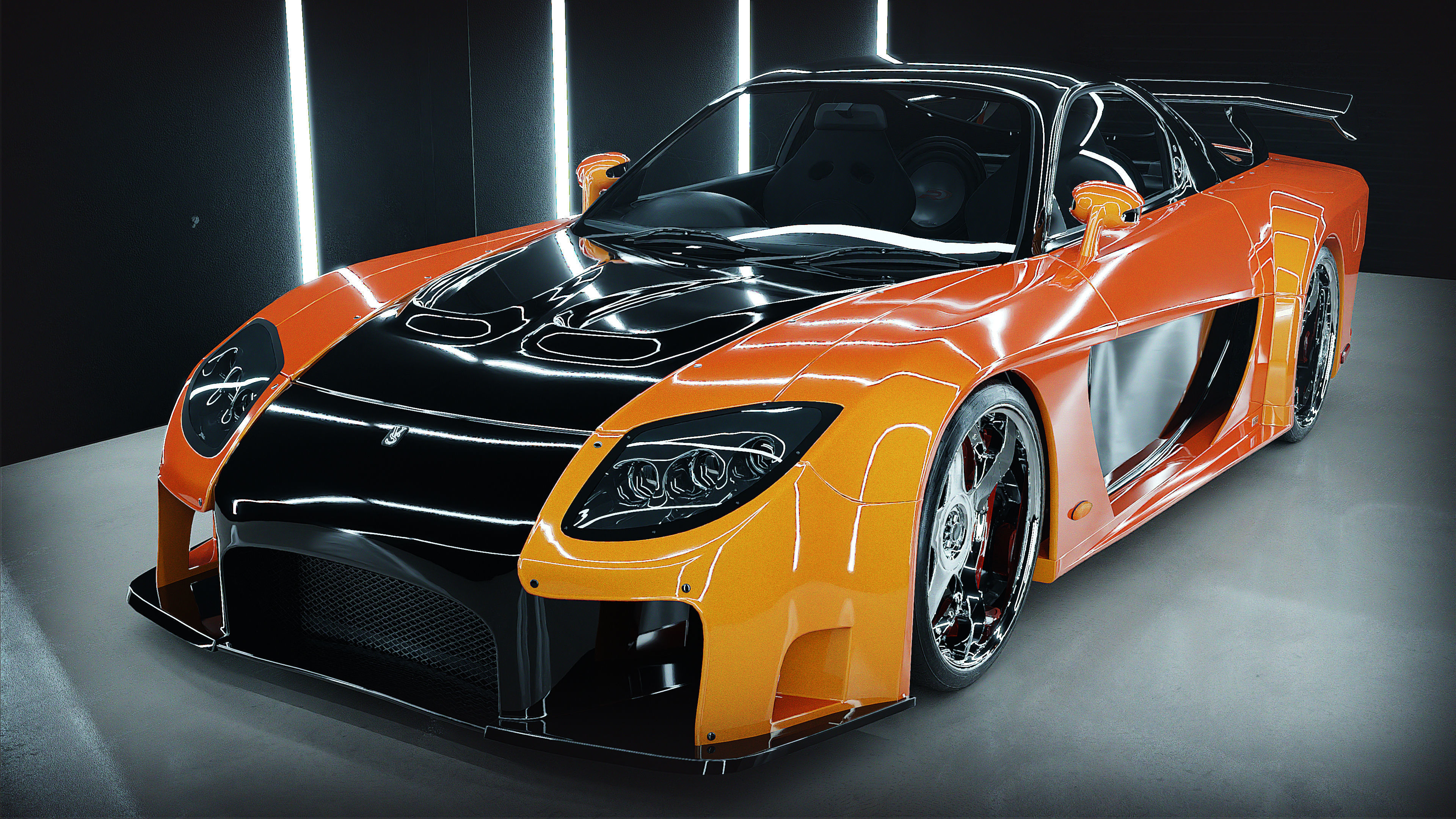 3D model Mazda RX-7 VEILSIDE VR / AR / low-poly | CGTrader