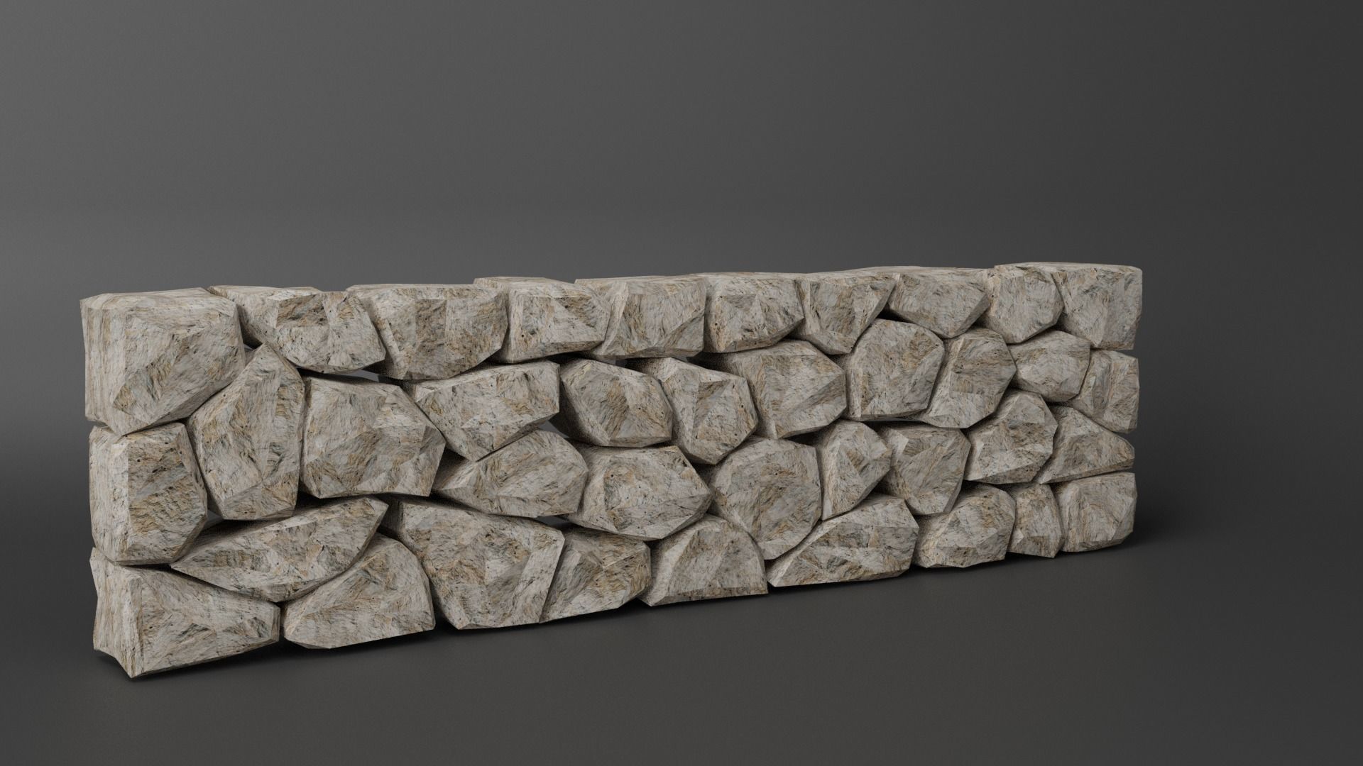 3D model Stone Wall VR / AR / low-poly | CGTrader