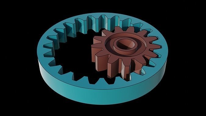 Animated Gears 4 3d Model Animated Cgtrader