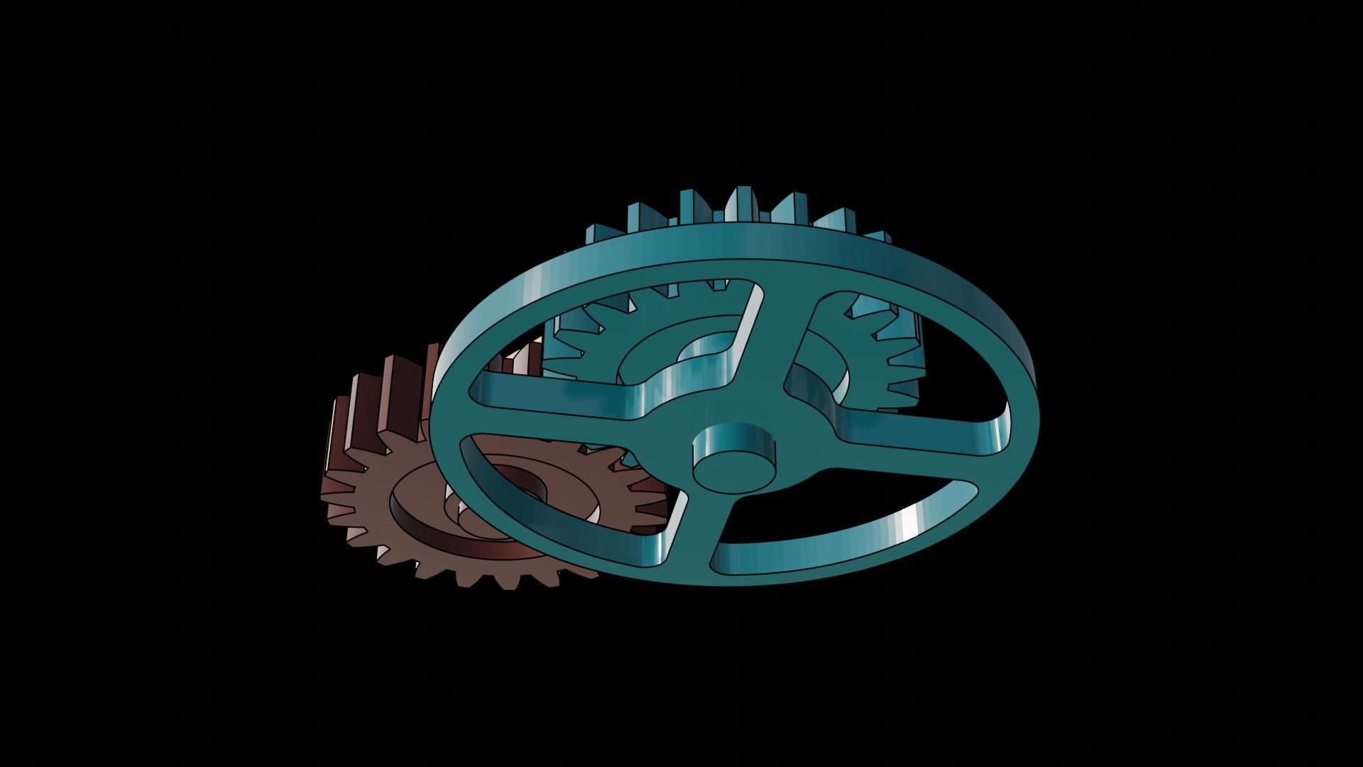Animated Gears 5 3d Model Animated Cgtrader