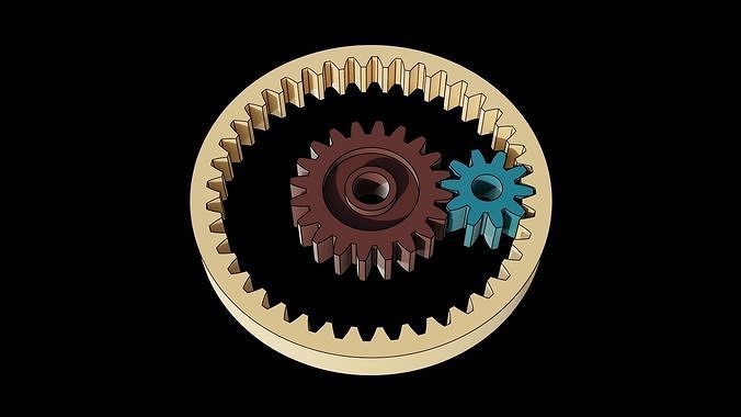 Animated Gears 6 3D model animated | CGTrader
