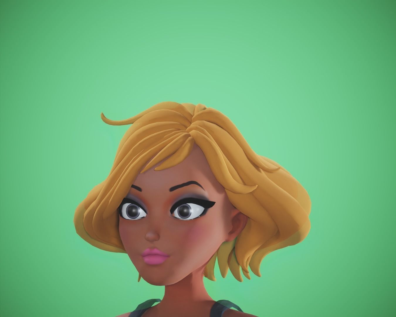 3D model cartoon rigged girl VR / AR / low-poly | CGTrader