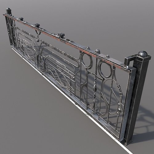 sliding gates 1 3D model | CGTrader