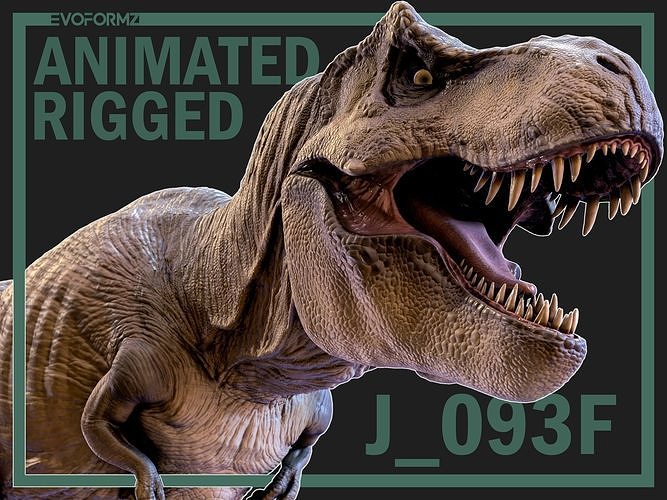 3D model Tyrannosaurus Rex Jurassic Park High Poly 3D Model Blender VR ...