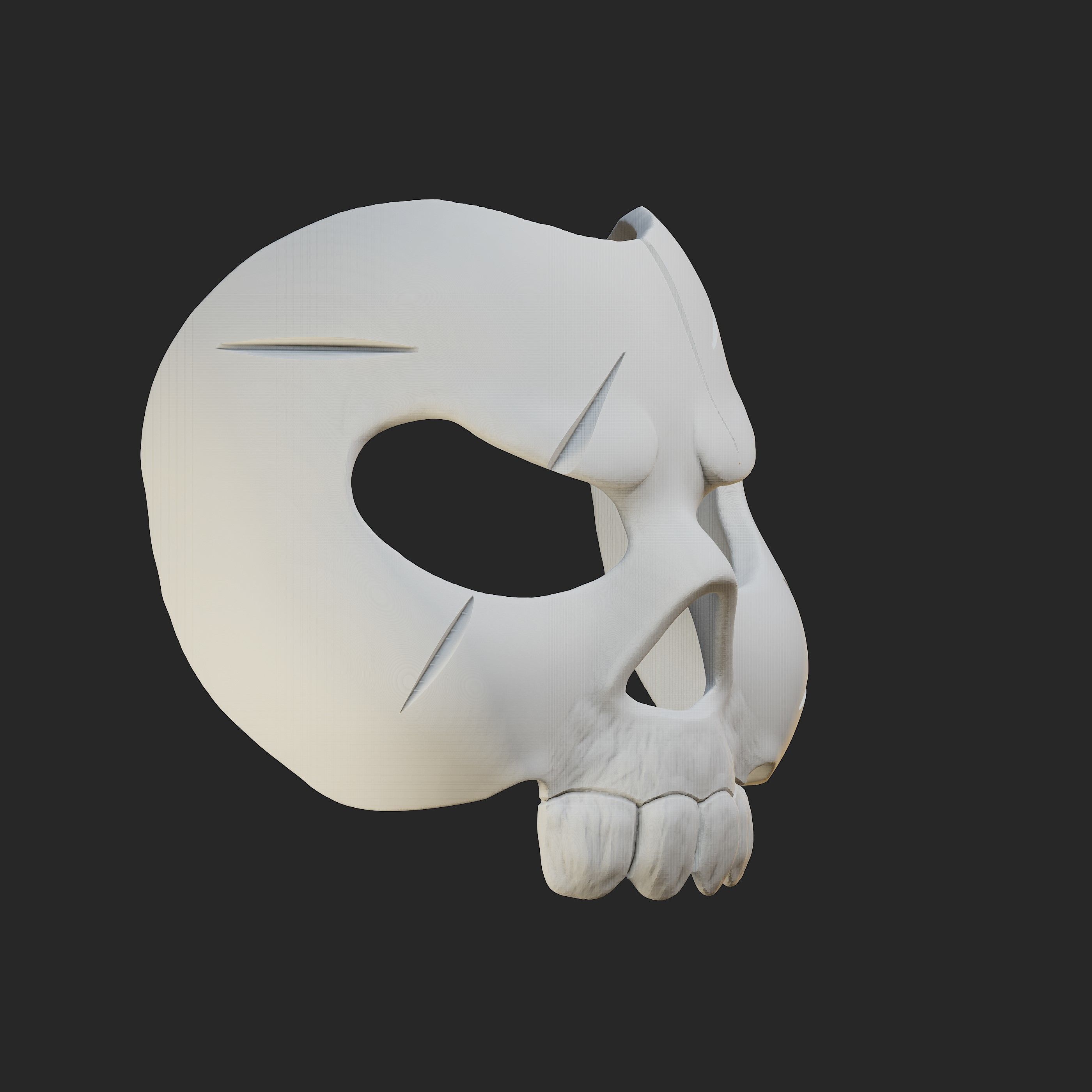Wearable Mask 17 Skull Damage 3D model 3D printable | CGTrader