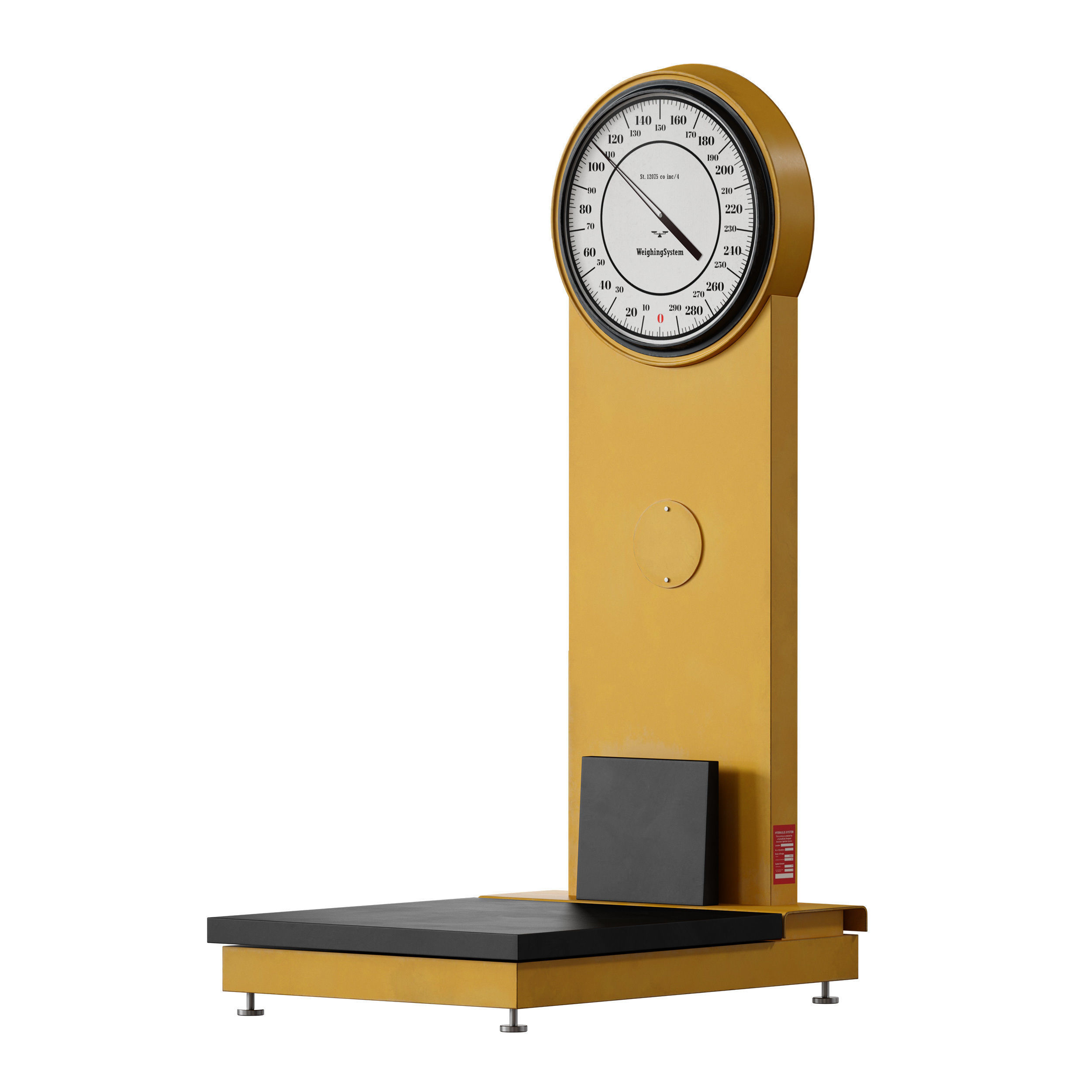 Round floor industrial scales 3D model | CGTrader