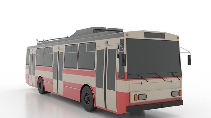 3D model Trolleybus Skoda-14Tr Low VR / AR / low-poly | CGTrader