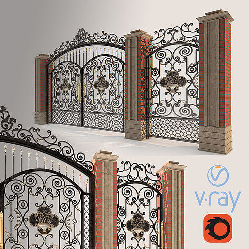 3D model forge door VR / AR / low-poly | CGTrader