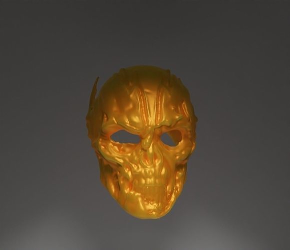 Flash Zombie Superhero Mask Stl 3D model 3D printable | CGTrader