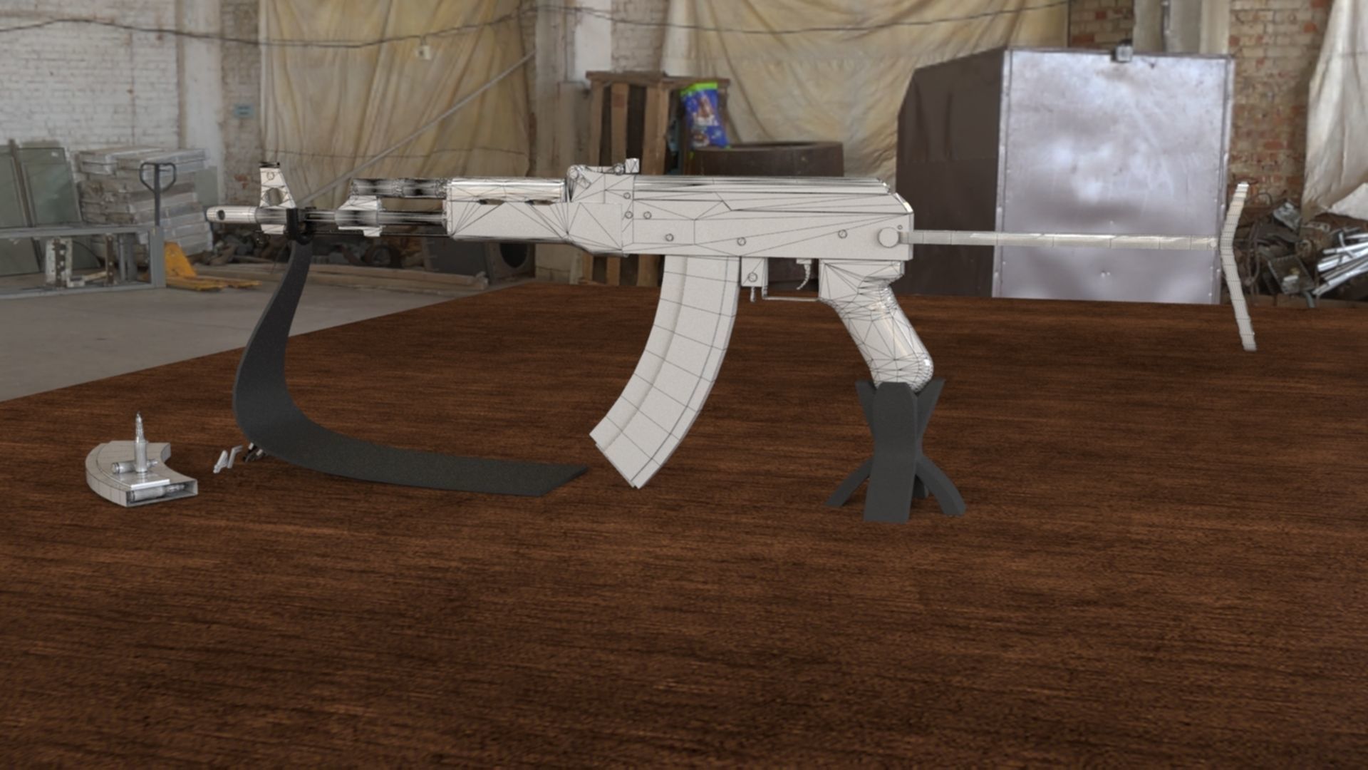 3D model Russian AKS 74 Assault Rifle VR / AR / low-poly | CGTrader