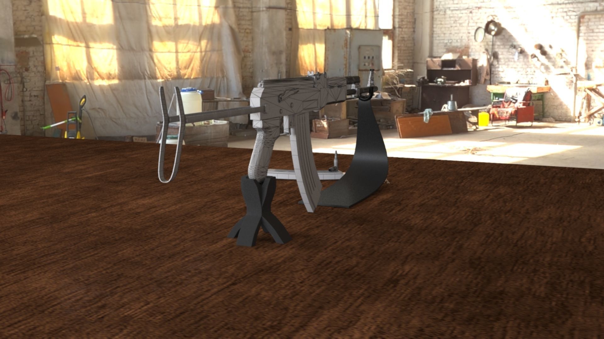 3D model Russian AKS 47 Assault Rifle 3D Model VR / AR / low-poly ...