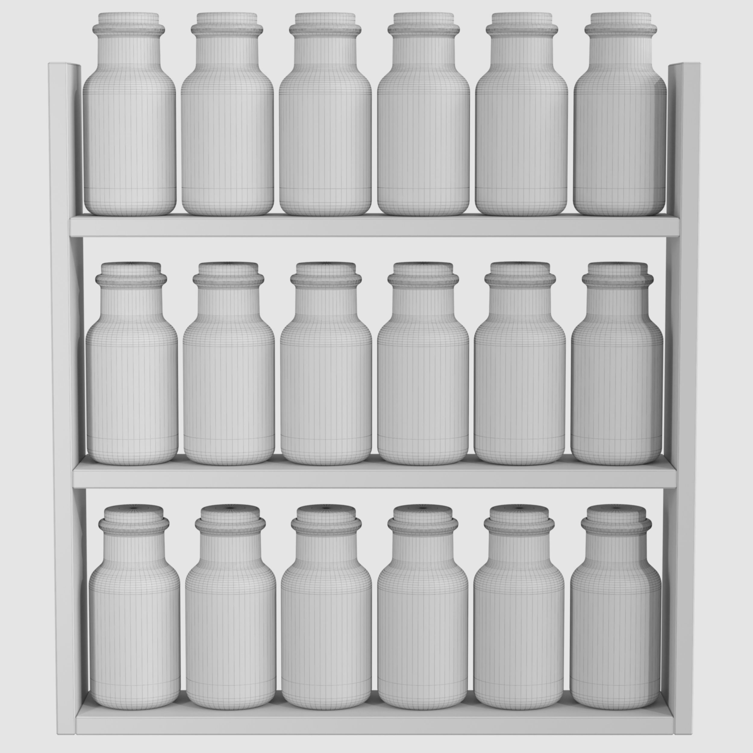 Spice jars for the kitchen restaurants or supermarket displays 3D model | CGTrader