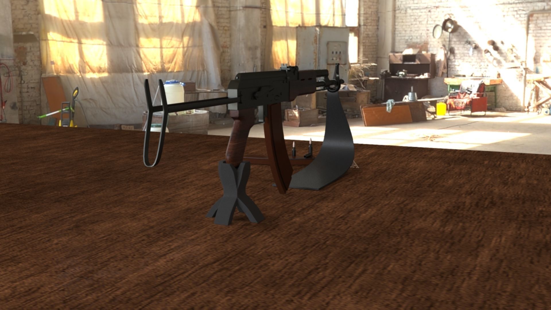 3D model Russian AKMS Assault Rifle - Iconic 3D Model VR / AR / low ...