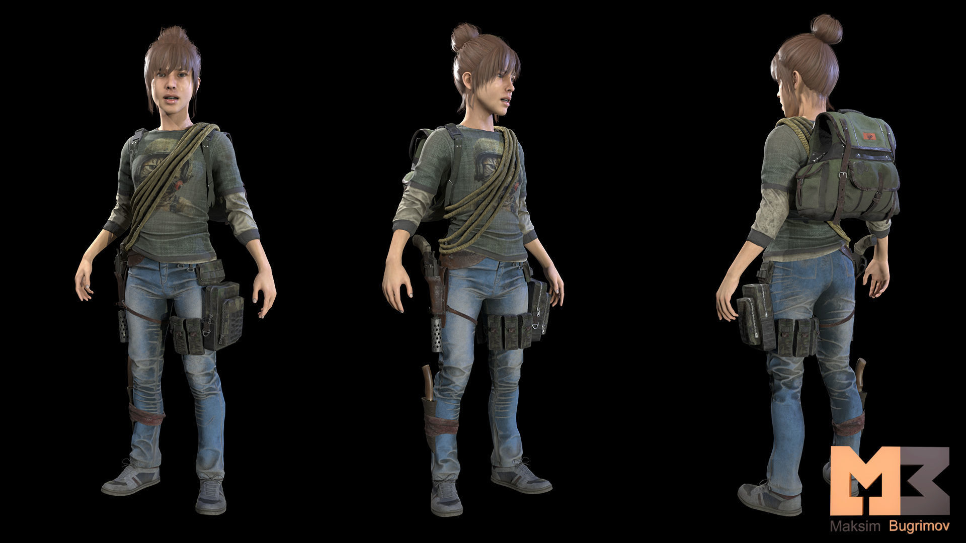 3D model Adventure 03 Kid VR / AR / low-poly | CGTrader