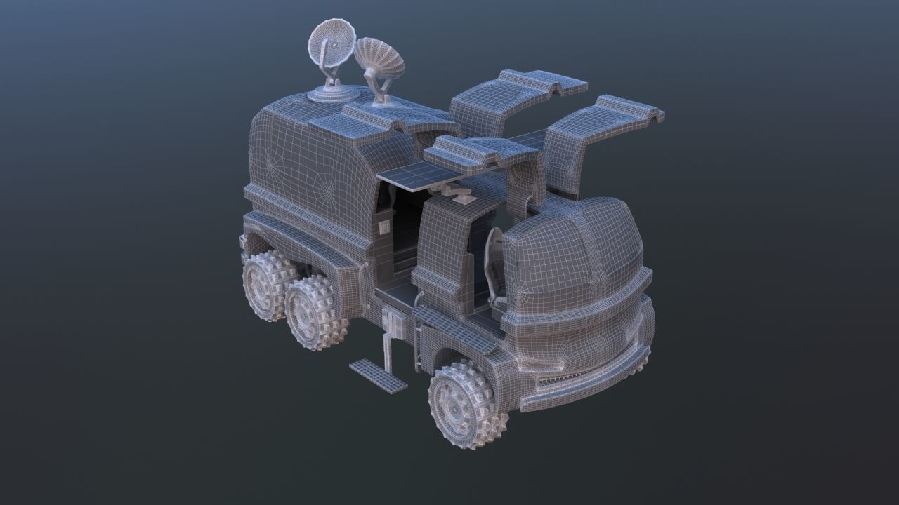 Futuristic Mobile Space Observatory Vehicle 3D model | CGTrader