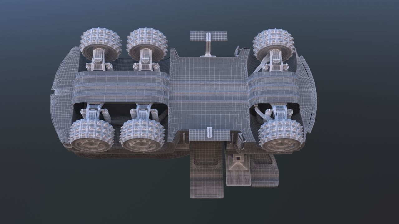 Futuristic Mobile Space Observatory Vehicle 3D model | CGTrader