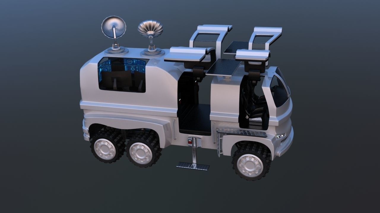 Futuristic Mobile Space Observatory Vehicle 3D model | CGTrader