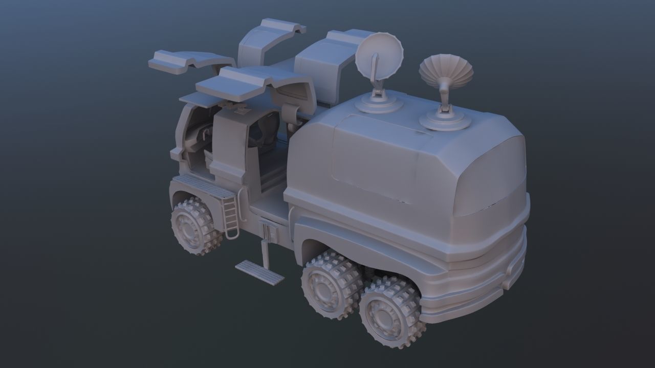 Futuristic Mobile Space Observatory Vehicle 3D model | CGTrader