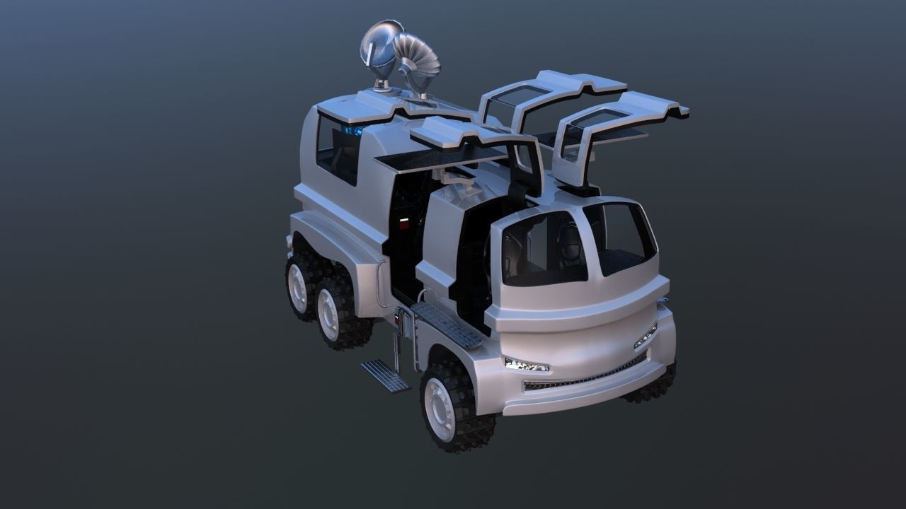 Futuristic Mobile Space Observatory Vehicle 3D model | CGTrader