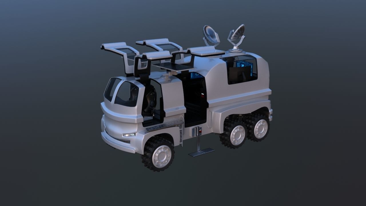 Futuristic Mobile Space Observatory Vehicle 3D model | CGTrader