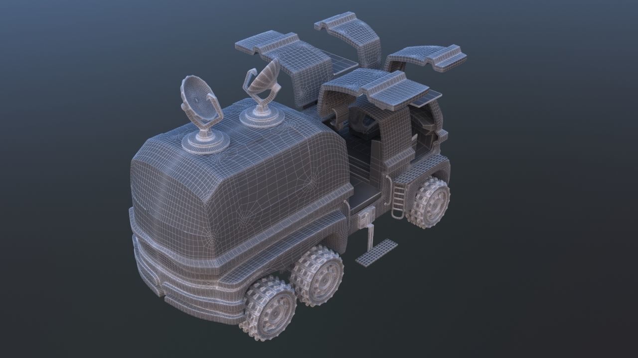 Futuristic Mobile Space Observatory Vehicle 3D model | CGTrader