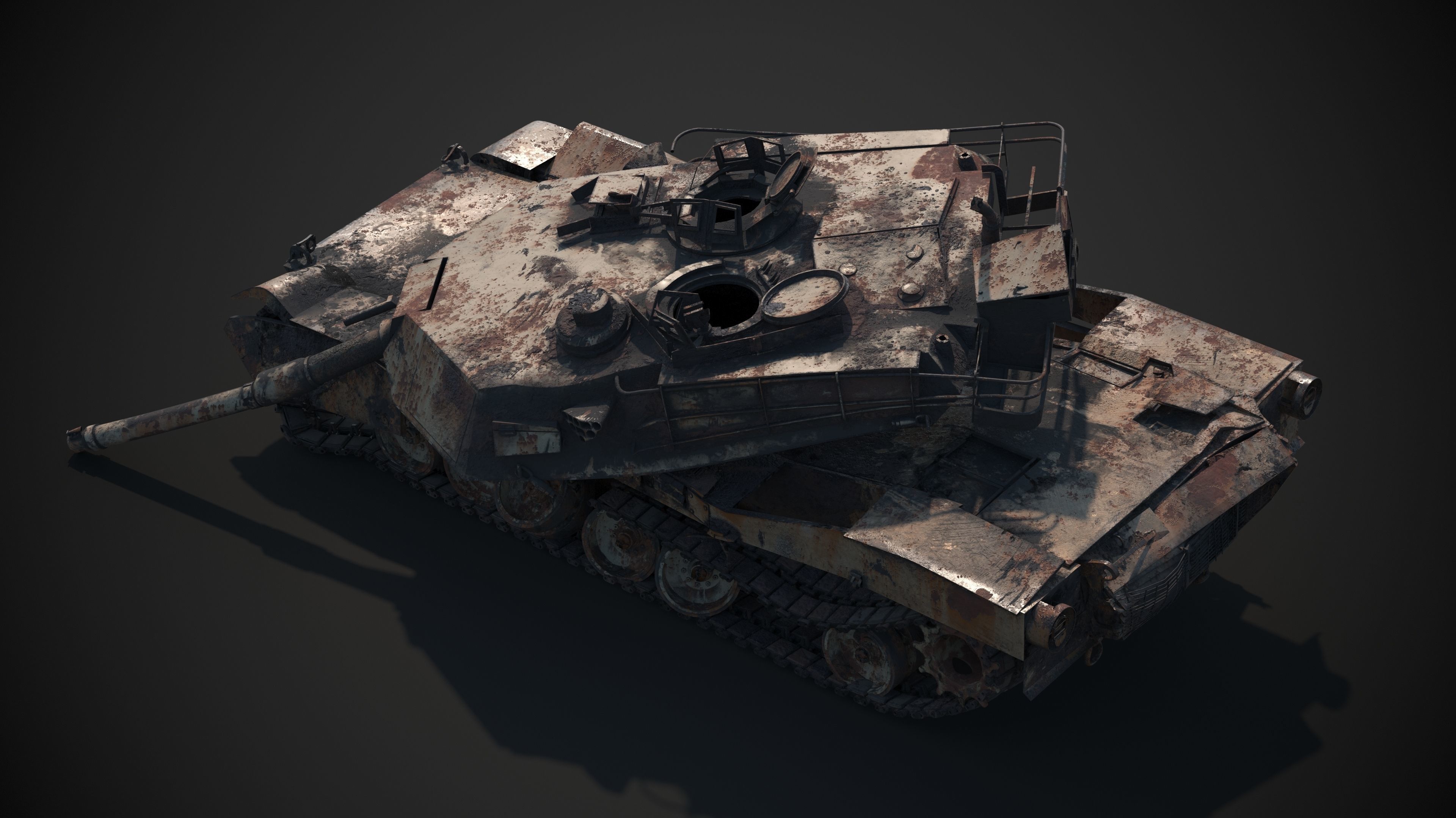 M1A2 Abrams Destroyed 3D model | CGTrader