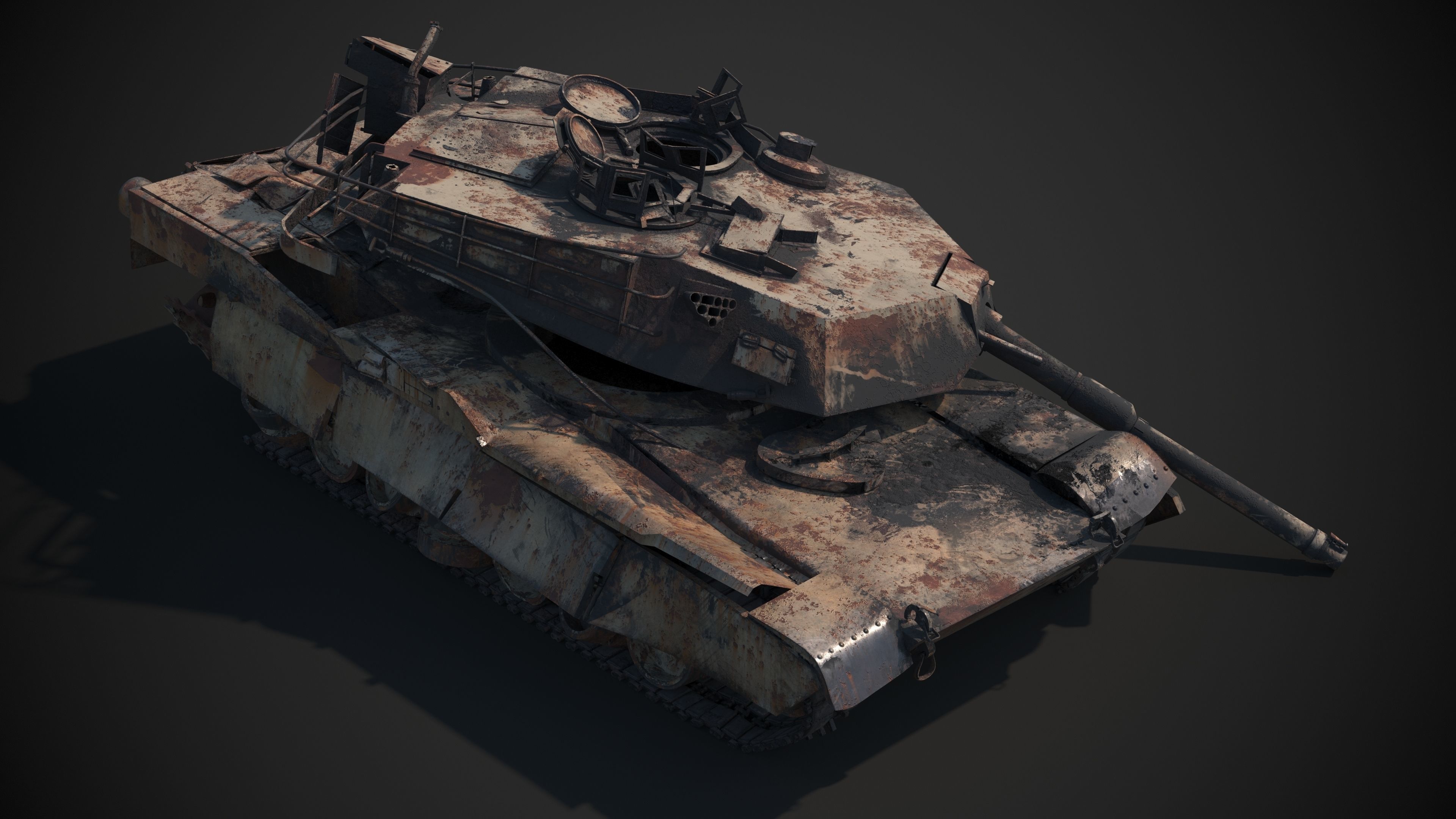 M1A2 Abrams Destroyed 3D model | CGTrader