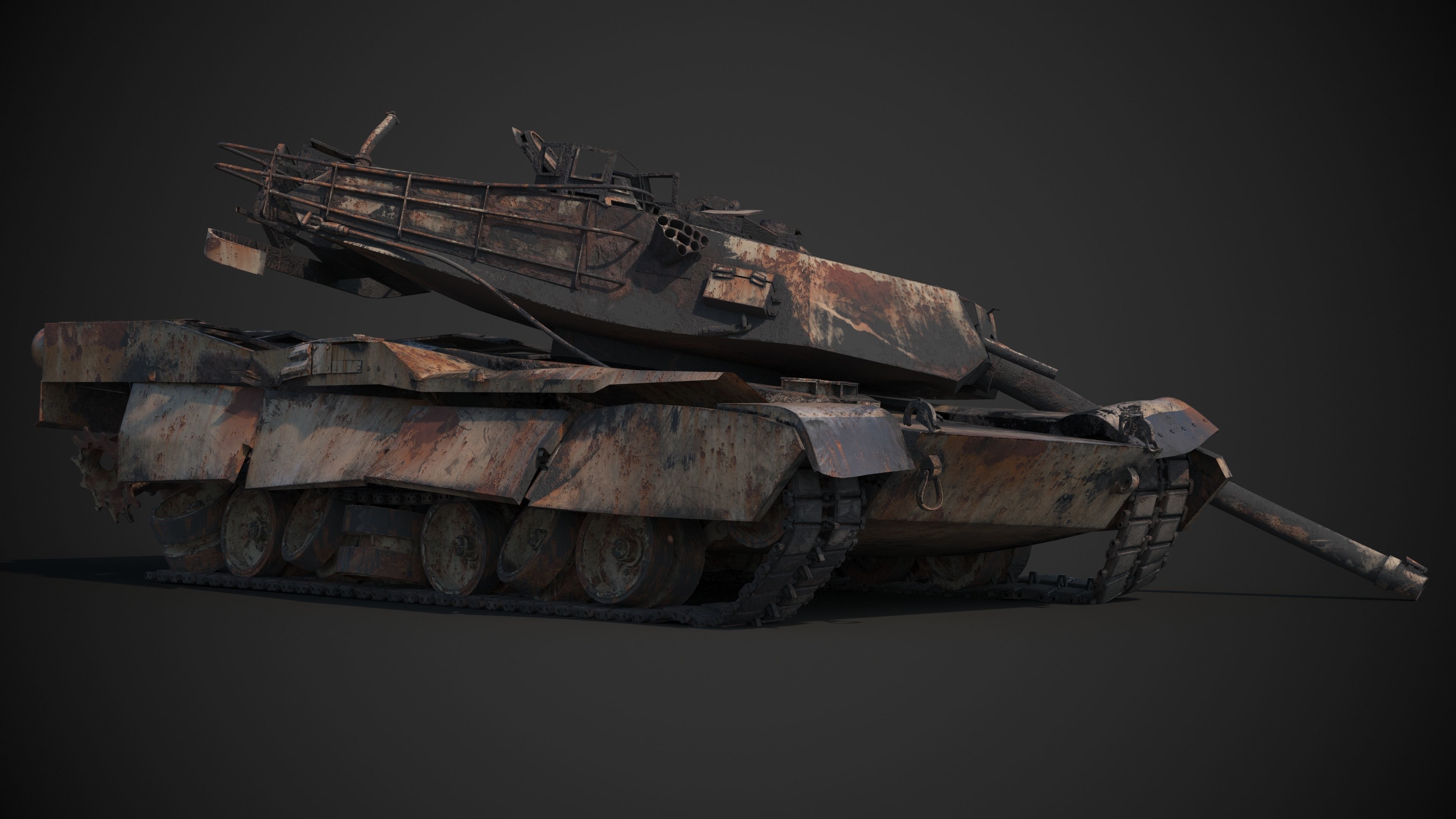 M1A2 Abrams Destroyed 3D model | CGTrader