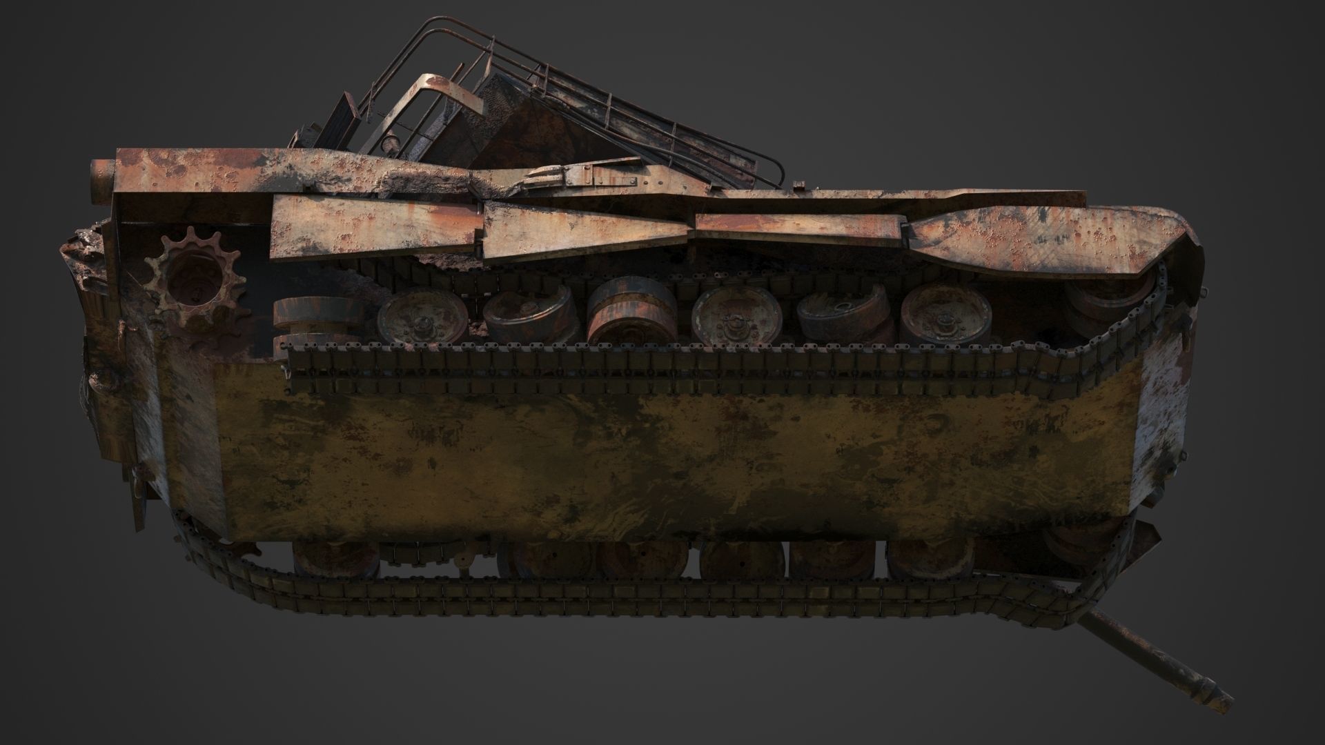 M1A2 Abrams Destroyed 3D model | CGTrader