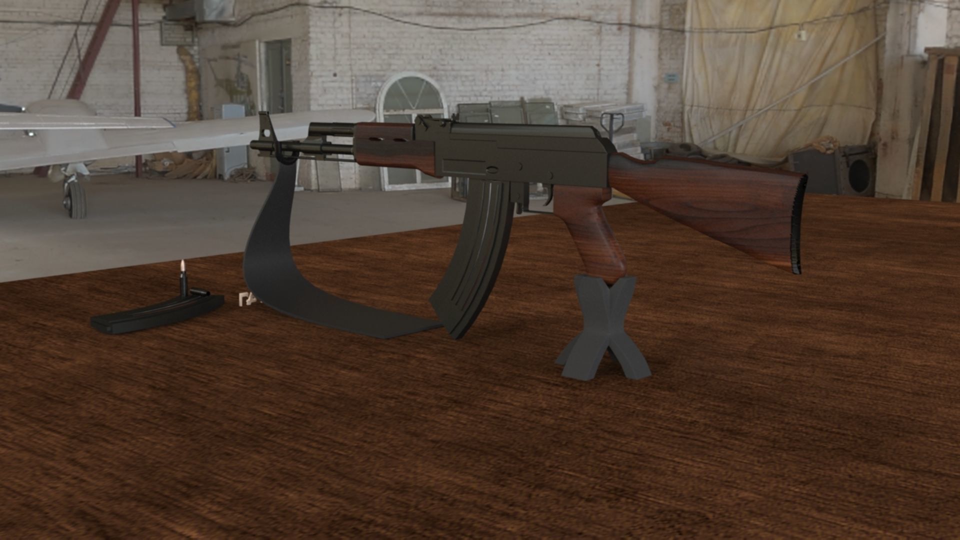 3D model Russian AK-47 Assault Rifle VR / AR / low-poly | CGTrader