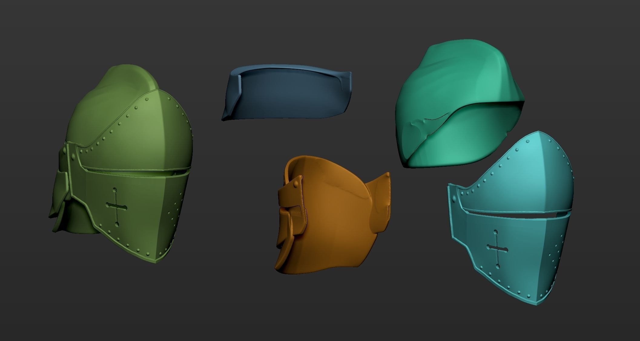 MEDIEVAL KNIGHT HELMET 3D model 3D printable | CGTrader