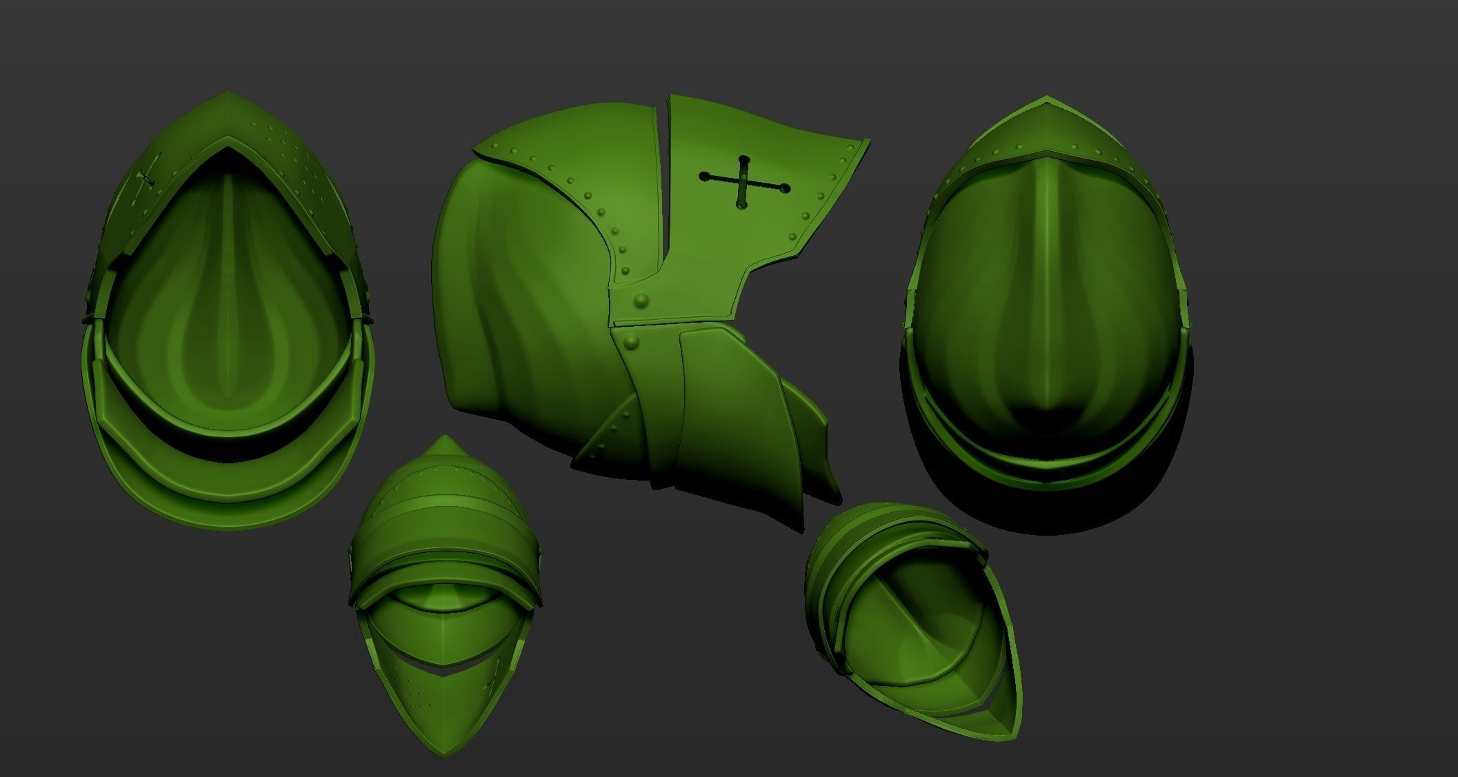 MEDIEVAL KNIGHT HELMET 3D model 3D printable | CGTrader