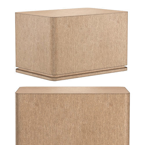 LIGNE PLINTH RECTANGULAR SIDE TABLE 3D model | CGTrader