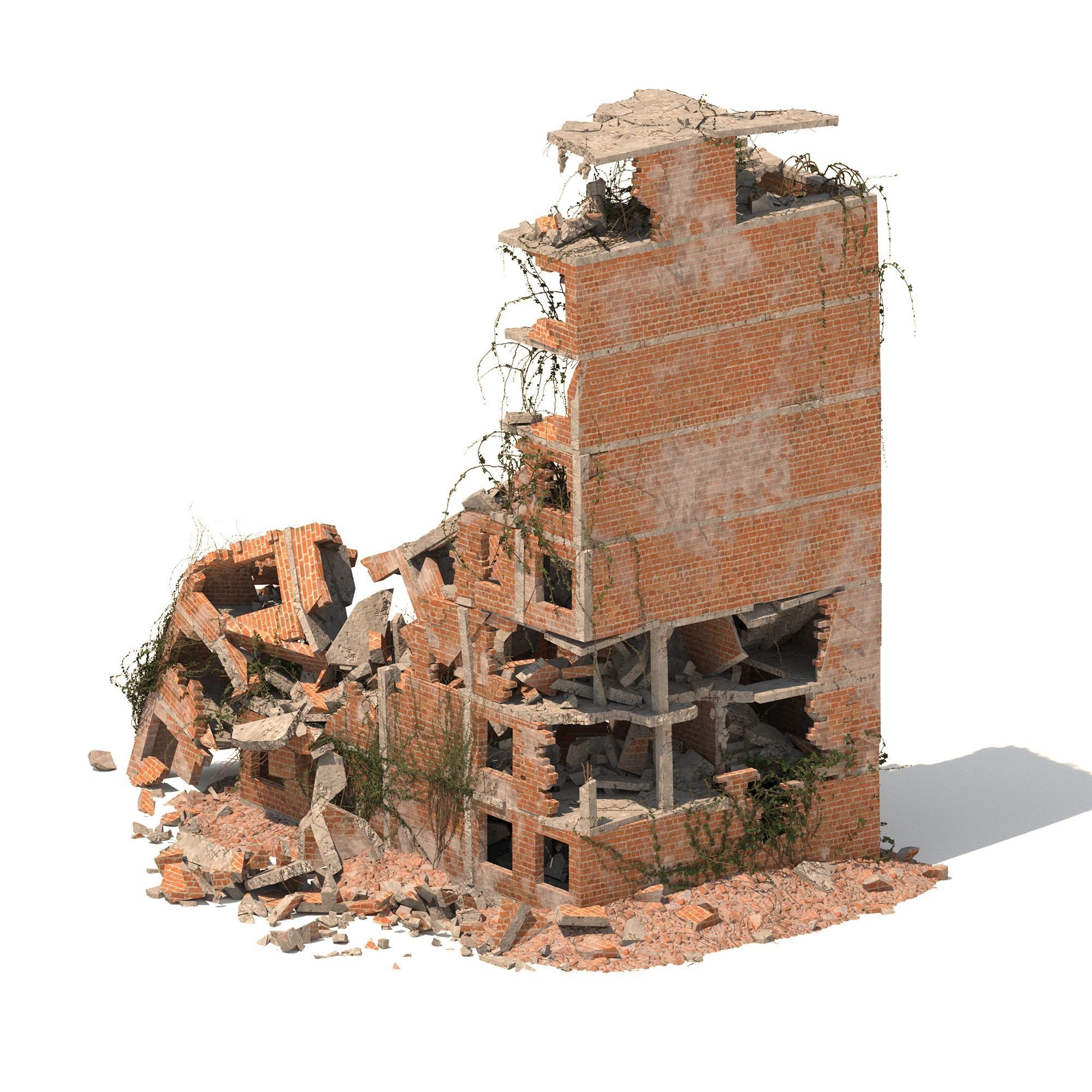 Destroyed Building V1 3D model | CGTrader