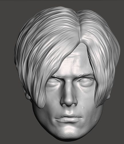 Leon S Kennedy Resident Evil 4 Remake Headsculpt 3D model 3D printable ...