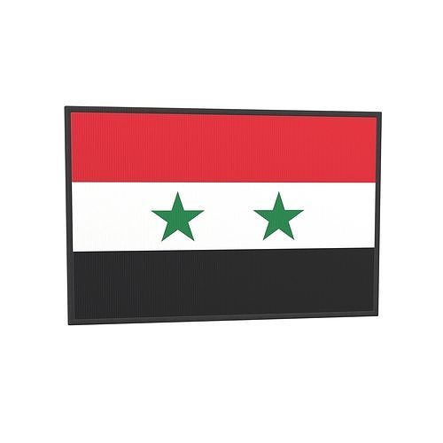 3D model Flag Syria Patches v1 001 VR / AR / low-poly | CGTrader