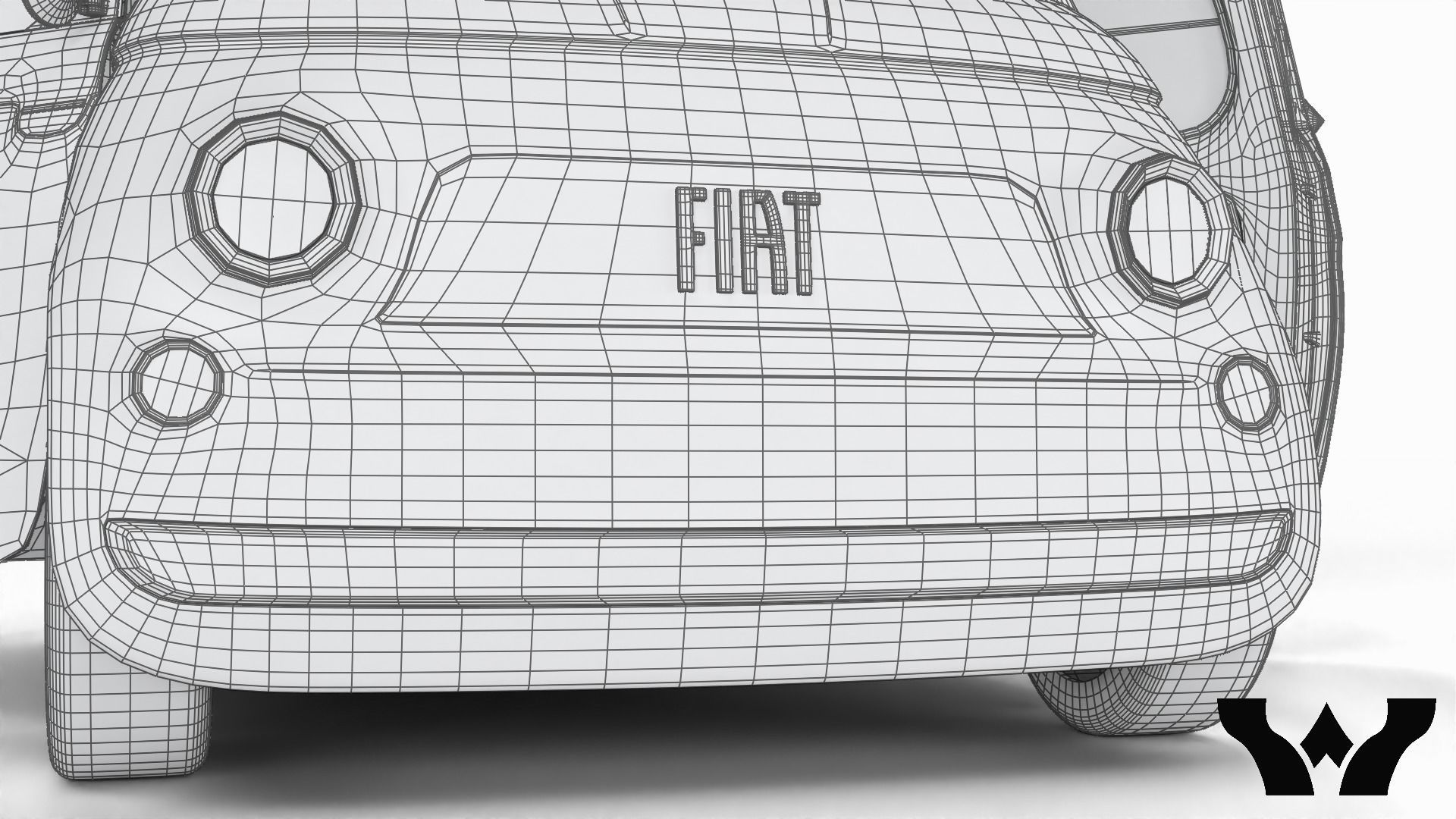 Fiat Topolino 2024 HQ interior 3D model rigged | CGTrader