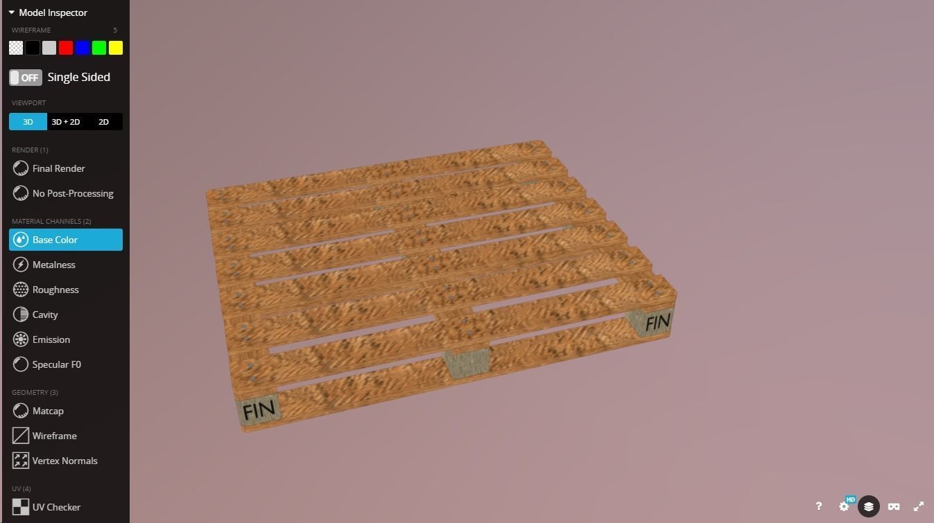 3D model Pallet EUR-FIN VR / AR / low-poly | CGTrader