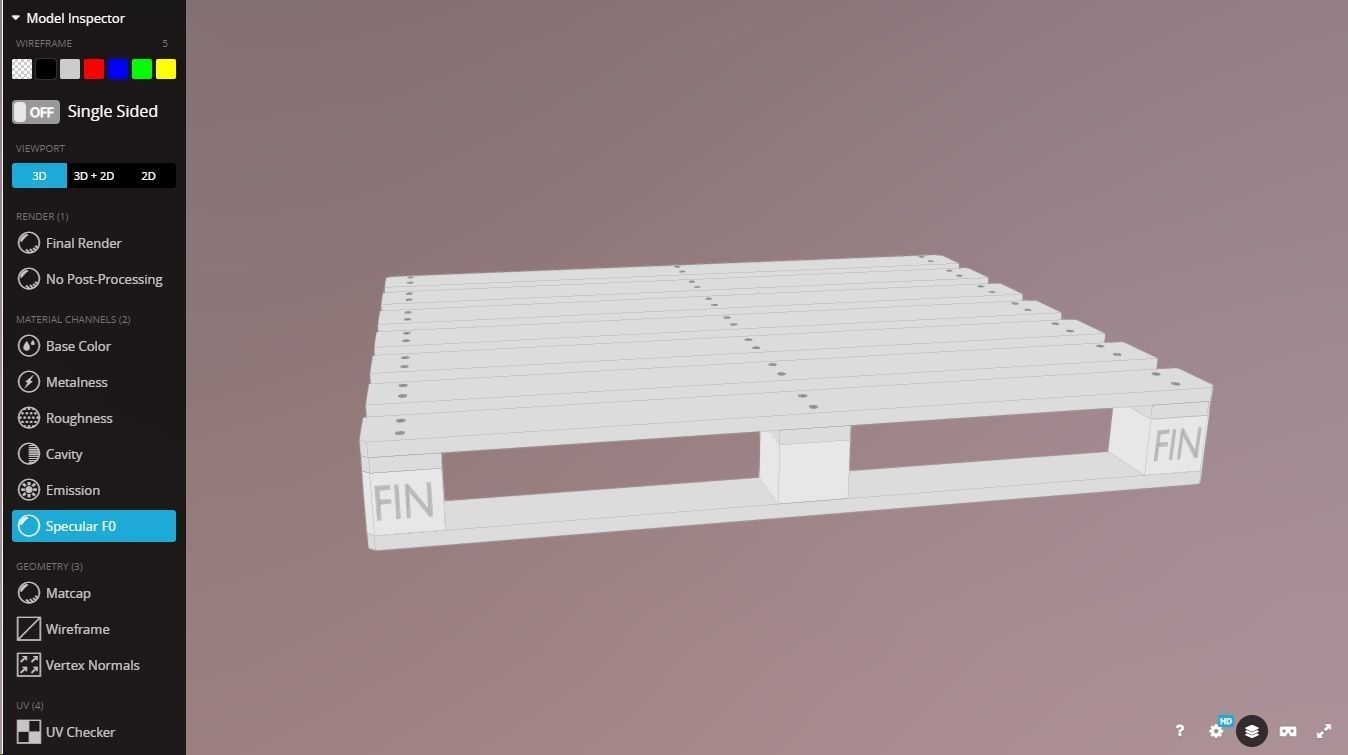 3D model Pallet EUR-FIN VR / AR / low-poly | CGTrader
