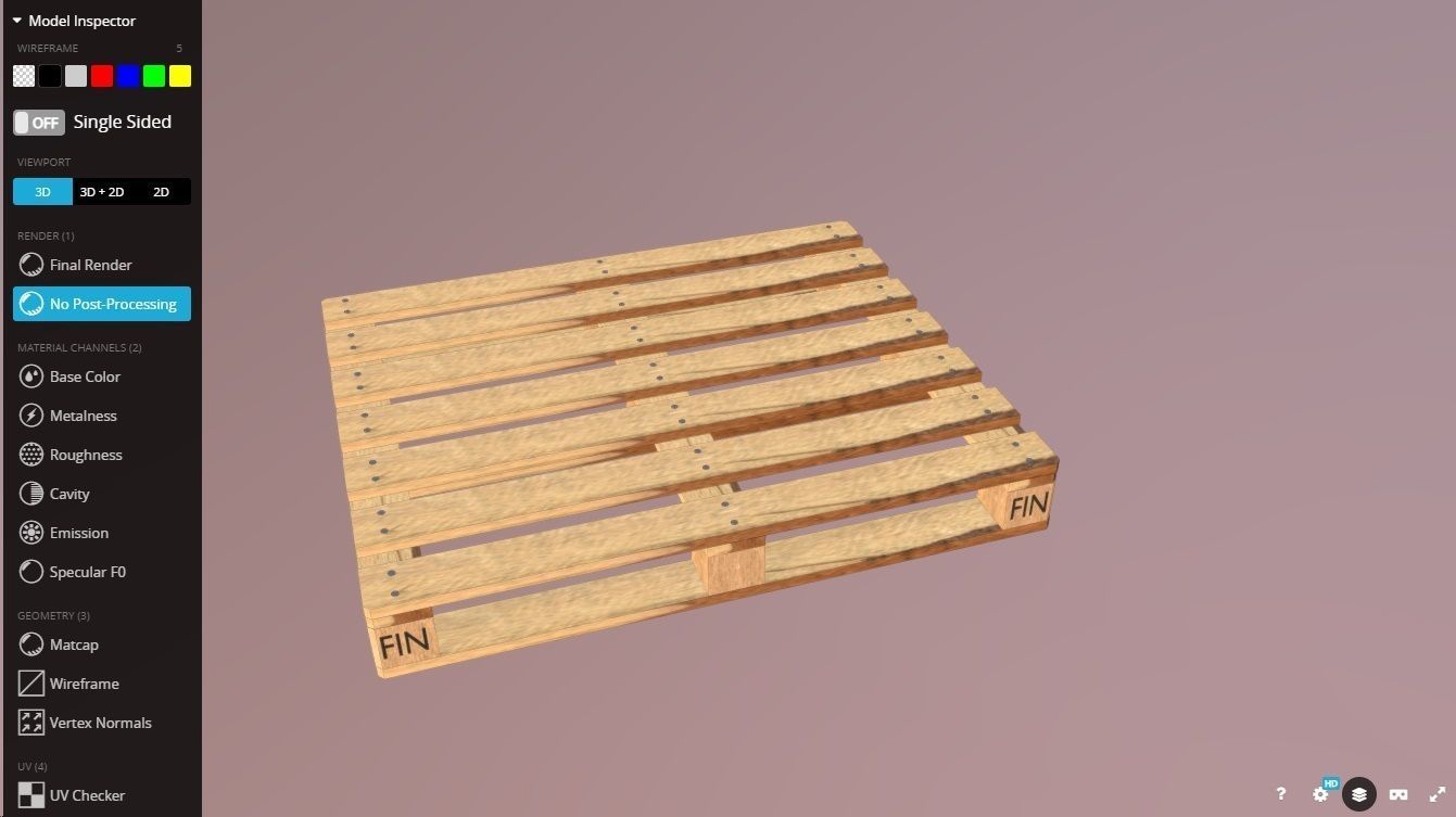 3D model Pallet EUR-FIN VR / AR / low-poly | CGTrader