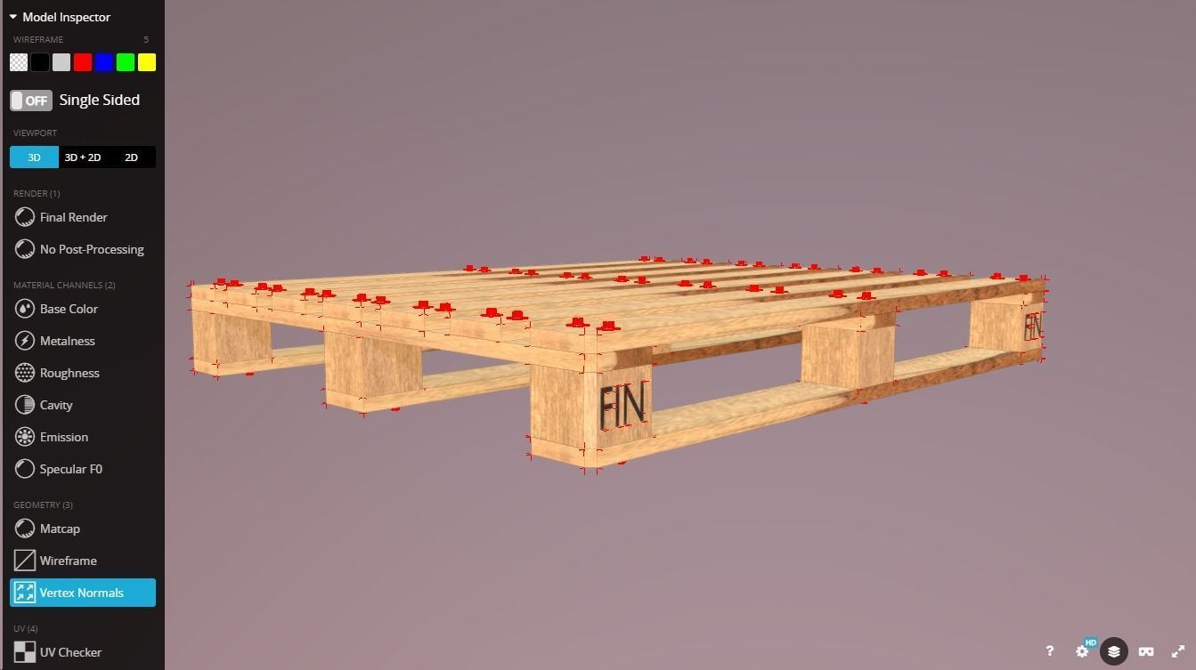 3D model Pallet EUR-FIN VR / AR / low-poly | CGTrader