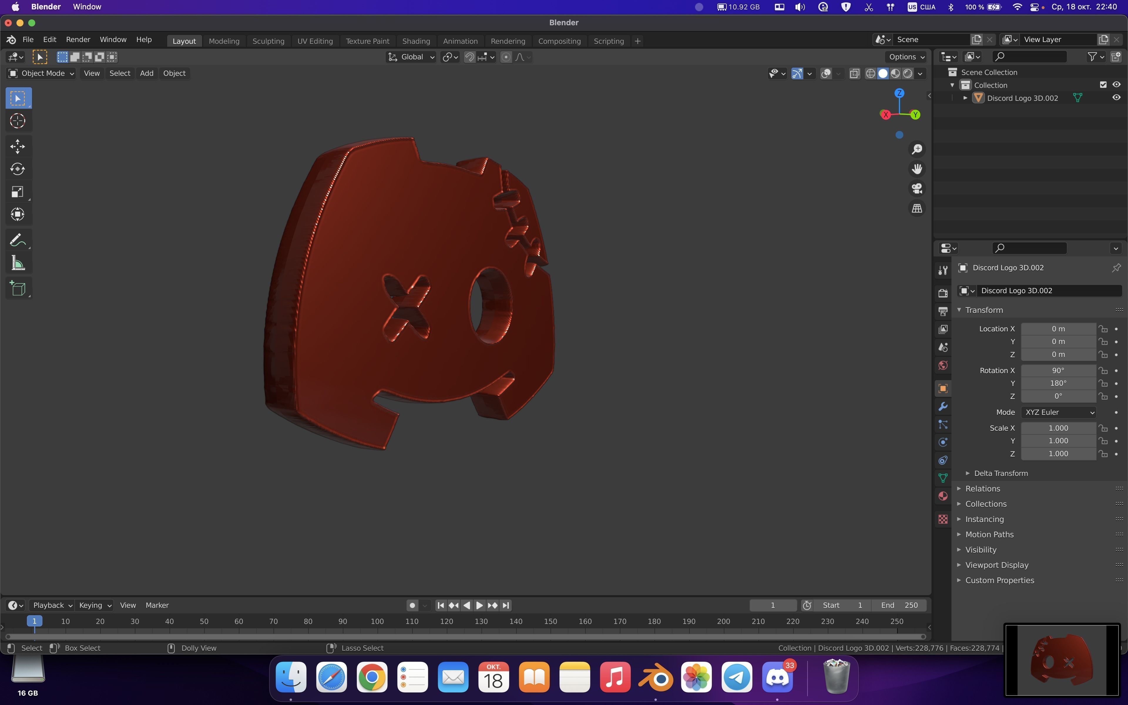 Discord Logo 3D 3D model | CGTrader